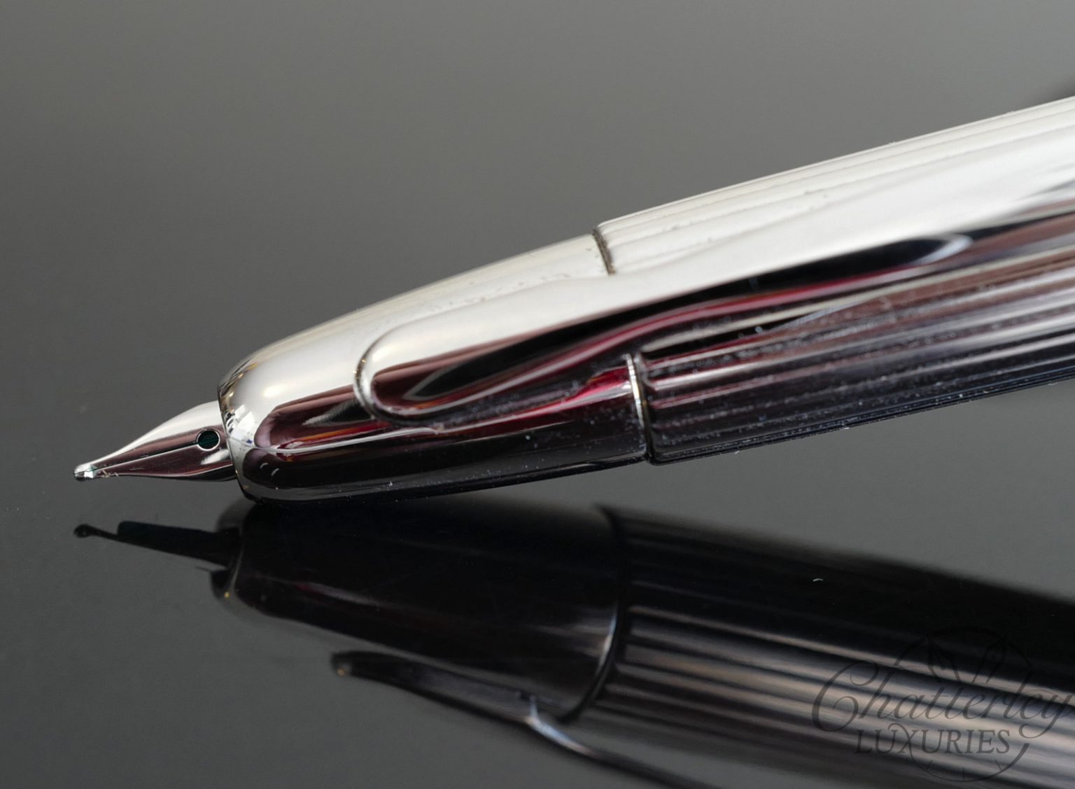 Pilot Vanishing Point Silver Stripe Fountain Pen - Chatterley