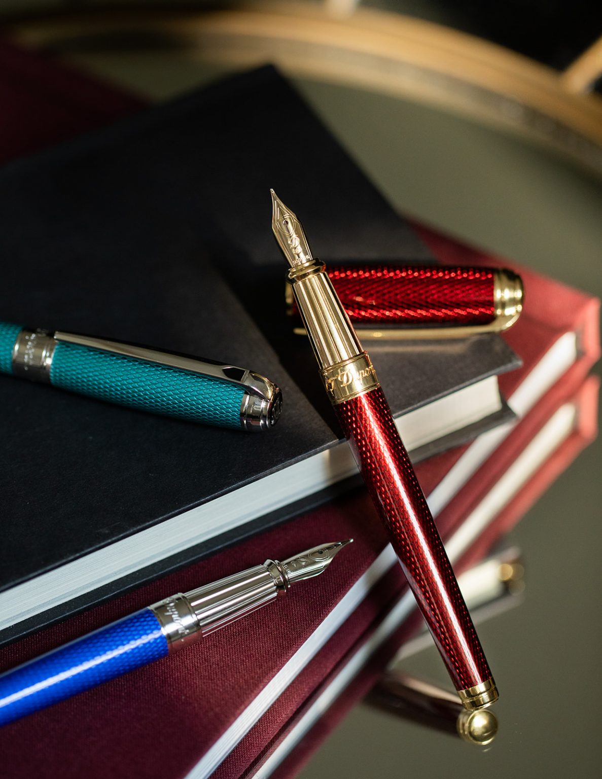 S.T. Dupont Diamond Guilloche Fountain Pen Collection - Chatterley