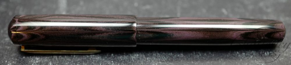Scriptorium Pens Bard in SEM Blackberry Ripple Ebonite Fountain Pen