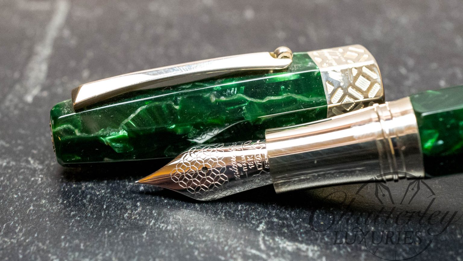 Montegrappa Extra Otto Malachite Green Limited Edition Fountain Pen
