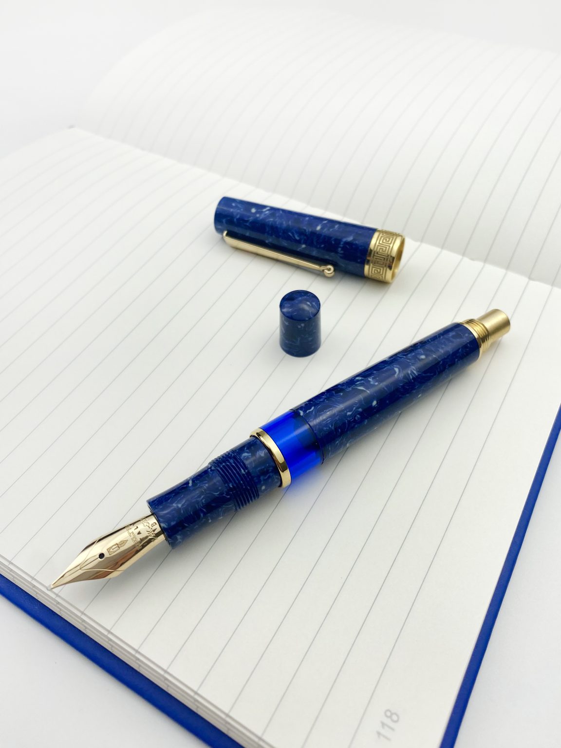 Delta Lapis Blue Celluloid 188 Limited Edition Fountain Pen Collection ...