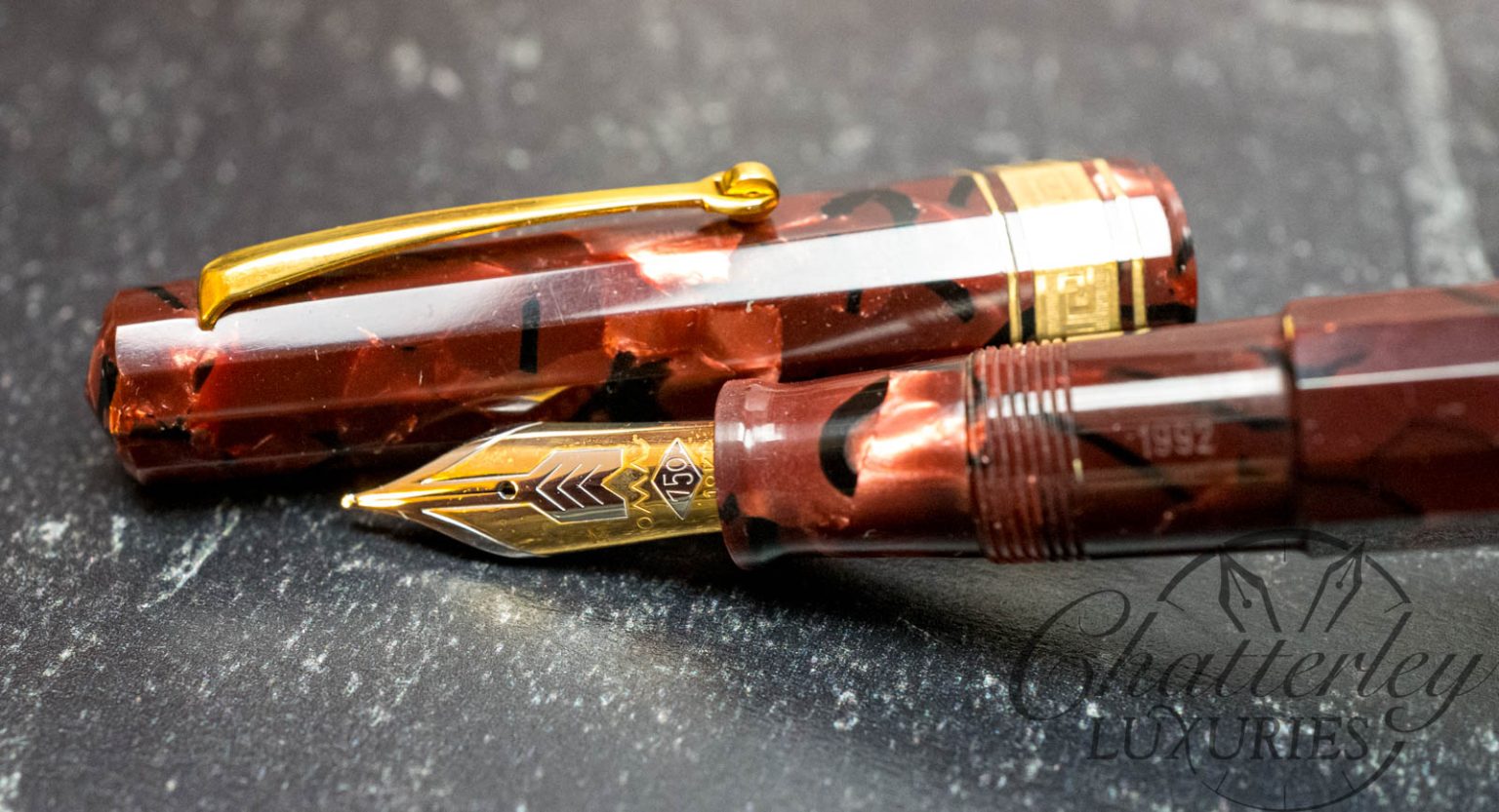 Omas Old Style Extra Paragon Scarlet Red Celluloid Fountain Pen