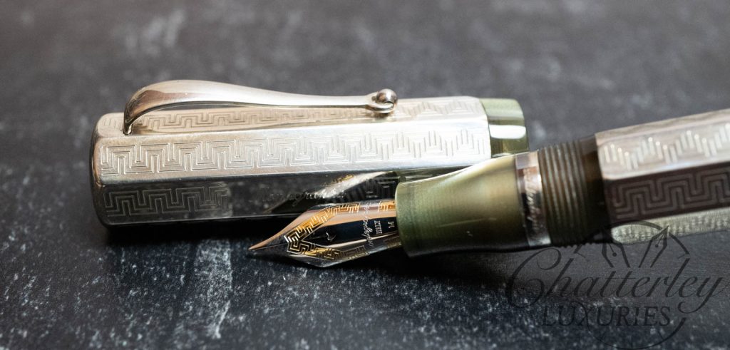 Montegrappa Eleganza Green & Silver Fountain Pen - Chatterley