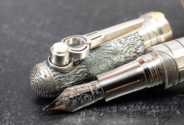Montegrappa Alchemist Sterling Silver Limited Edition Aer Fountain Pen ...