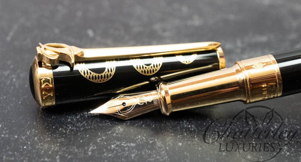 S.T. Dupont Hippocrate Sword Sword Black and Gold Fountain Pen - Chatterley