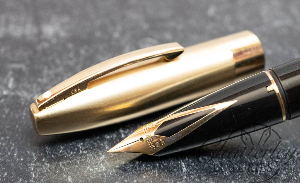 Sheaffer Legacy Brushed Gold with Black Laquer Fountain Pen - Chatterley