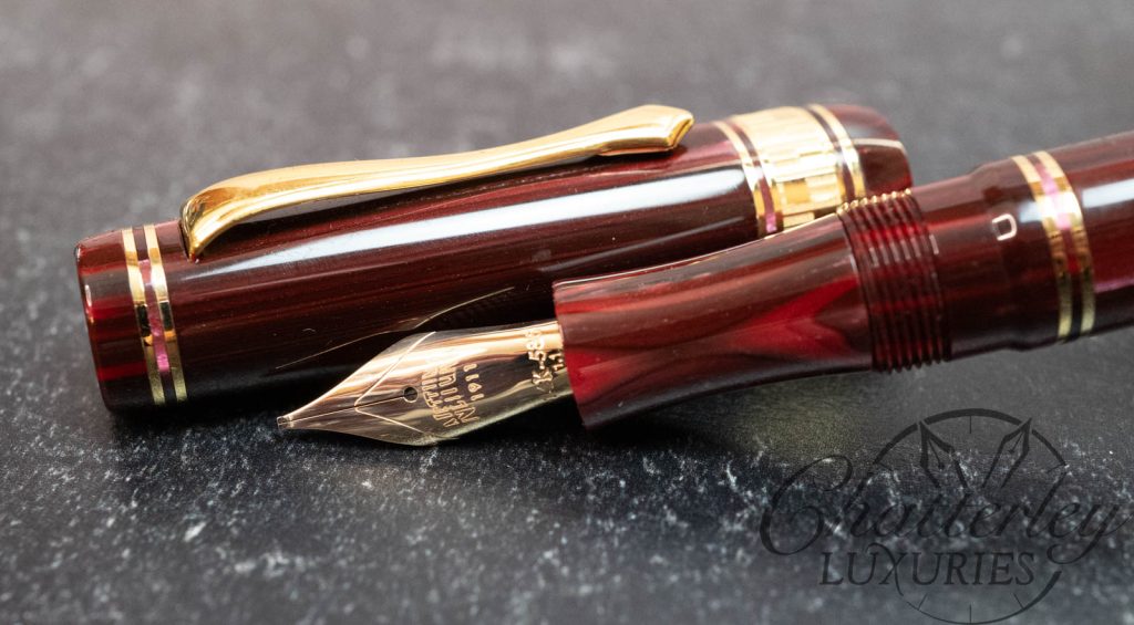 Nettuno Superba Ruby Celluloid Fountain Pen - Chatterley