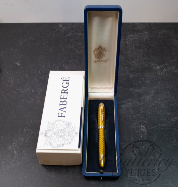Michel Perchin Fabergé Yellow Guilloché and Enamel Limited Edition ...