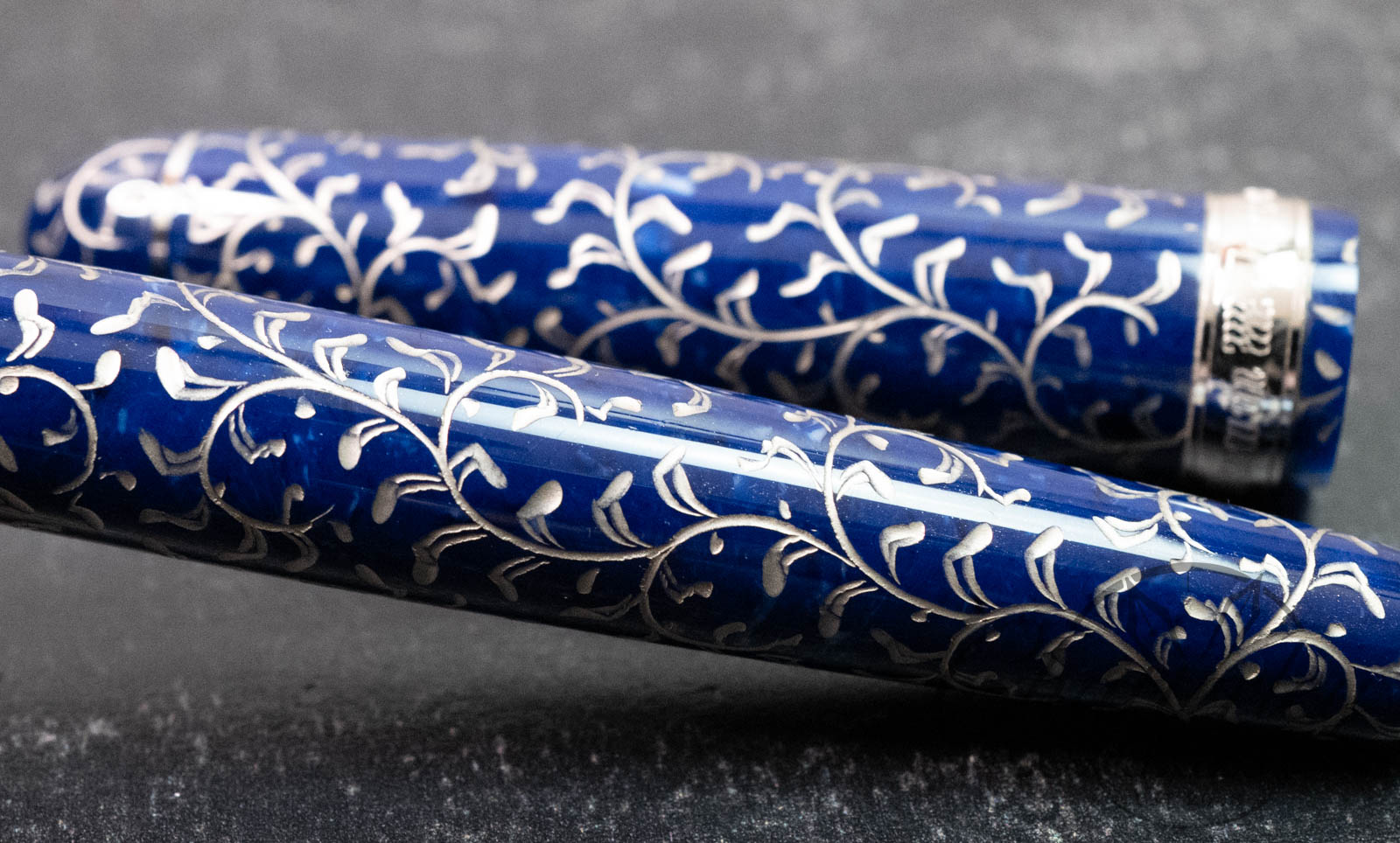 Platinum Century #55 Karakusa Blue Celluloid Fountain Pen - Chatterley